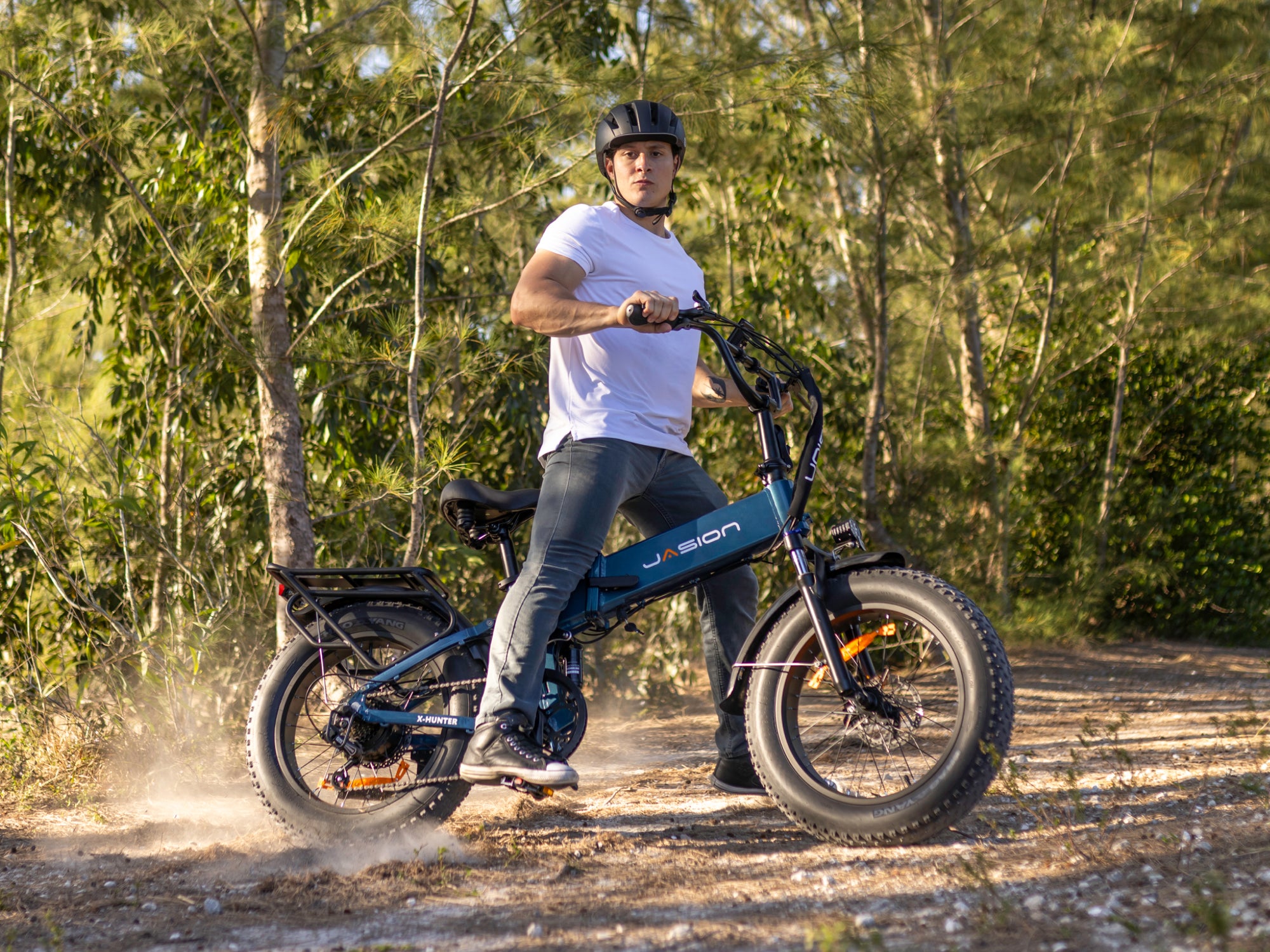 X-Hunter Full Suspension Folding Fat Tire Electric Bike | Jasion eBike